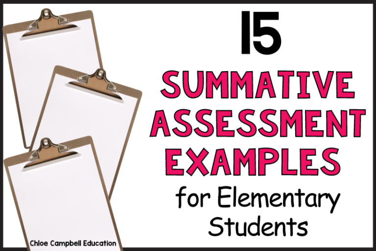 15 Summative Assessment Examples for Elementary Students – Chloe ...