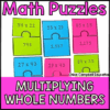 2 Digit Multiplication Puzzle Multiplying Whole Numbers Practice Review ...