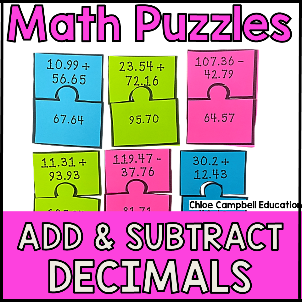 Adding & Subtracting Decimals Puzzle Matching Game – Decimal Operations ... Adding & Subtracting Decimals Puzzle Matching Game – Decimal Operations ...