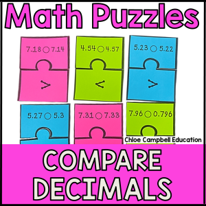 Comparing Decimals to Thousandths Place Game – 5th Grade Matching Game ...