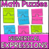 5th Grade Math Games – Matching Puzzles Math Centers – Entire Year ...