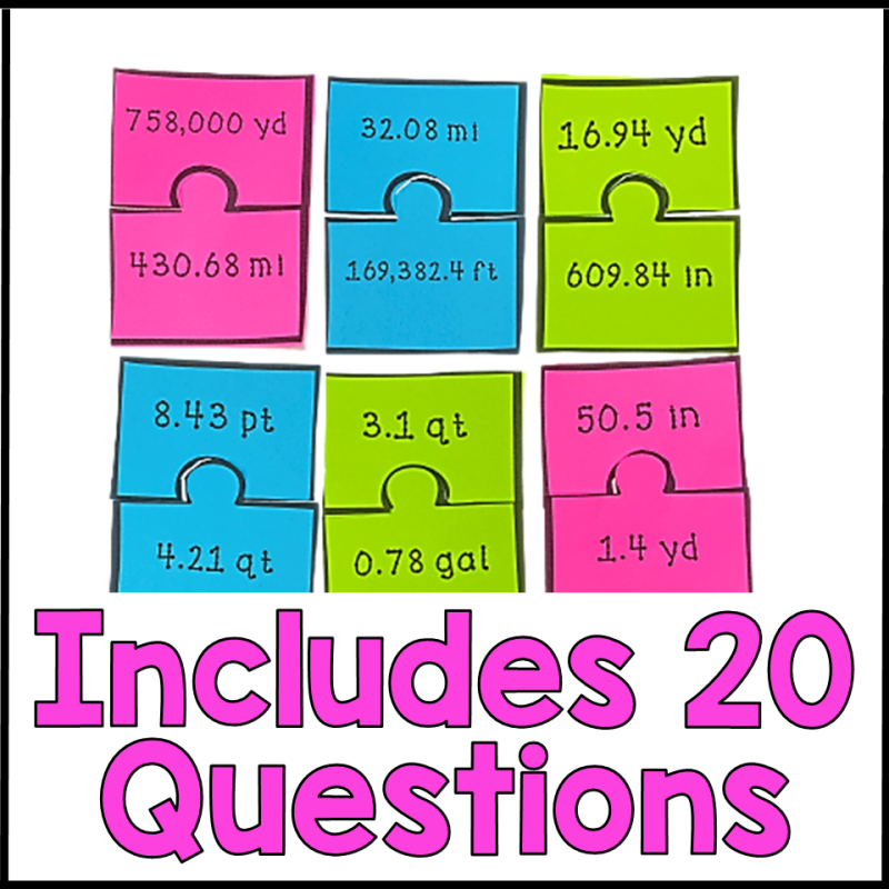 Customary Conversions Measurement Activity for 5th Grade – Customary ...