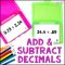 Adding & Subtracting Decimals to the Hundredths Task Cards – Decimals ...