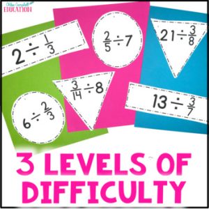 Dividing Fractions & Whole Numbers in 5th Grade Differentiated Math ...