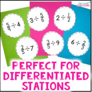 Dividing Fractions & Whole Numbers in 5th Grade Differentiated Math ...
