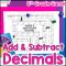 Adding & Subtracting Decimals Game Activity Math Review Board Game for ...
