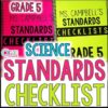 5th Grade Standards Checklist: Science Florida Standards (NGSS) – Chloe ...