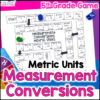 Converting Metric Units Game – Metric Conversion Activities ...
