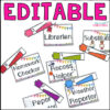 Classroom Jobs Editable – Bright Classroom Decor – Classroom Job Cards ...
