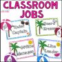 Editable Classroom Jobs – Summer Beach Themed Classroom Decor – Back to ...