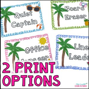 Editable Classroom Jobs – Summer Beach Themed Classroom Decor – Back to ...