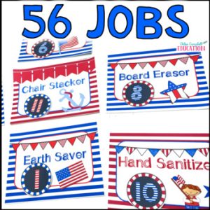 Editable Classroom Jobs Chart – Patriotic Themed Classroom Decor ...