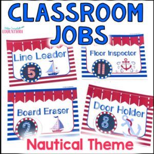 Editable Classroom Jobs - Nautical Theme Classroom Decor - Back to ...