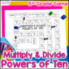 Multiplying and Dividing Decimals by Powers of Ten Game – 5th Grade ...