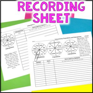 Prepositions Interjections Conjunctions Spinner Game – Parts of Speech ...