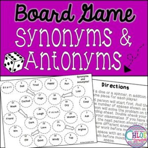 Synonyms and Antonyms Board Game – Language Activities – Chloe Campbell ...