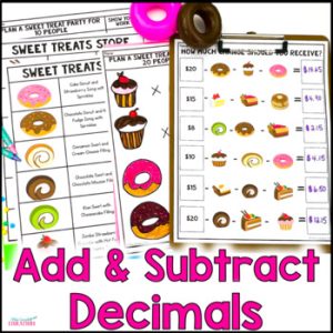 Adding & Subtracting Decimals Activities – Math Enrichment Projects 5th ...