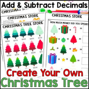 Christmas Math Project – Decorate a Christmas Tree Adding Decimals ...