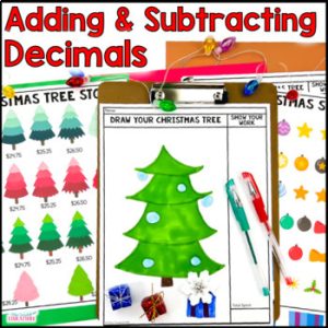 Christmas Math Project – Decorate a Christmas Tree Adding Decimals ...