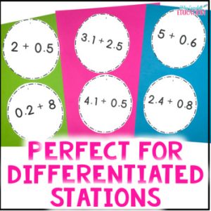 Adding Decimals Differentiated Math Practice – 5th Grade Intervention ...