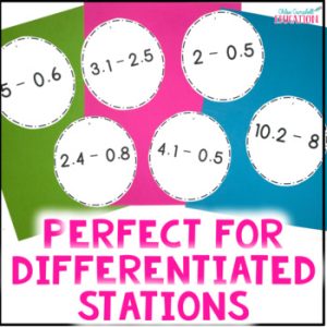 Subtract Decimals Differentiated Practice 5th Grade Math Intervention ...