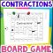 Writing Contractions Board Game – 2nd Grade Grammar Review Contraction ...