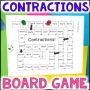 Writing Contractions Board Game – 2nd Grade Grammar Review Contraction ...