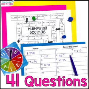 Multiplying Decimals Game – Multiplication of Decimals – 5th Grade Math ...
