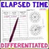 Elapsed Time Game and Review Activity Telling Time Differentiated Math ...