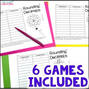 Rounding Decimals to Nearest Whole Number Tenth Hundredth Games 4th ...