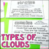 Types of Clouds Vocabulary Book – Informational Text – Types of Weather ...