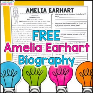 FREE Amelia Earhart Biography – Famous Inventors Reading Comprehension ...