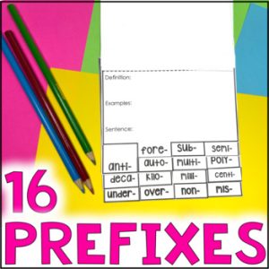 Prefixes Flip Book Printable Interactive Activity Differentiated 4th ...