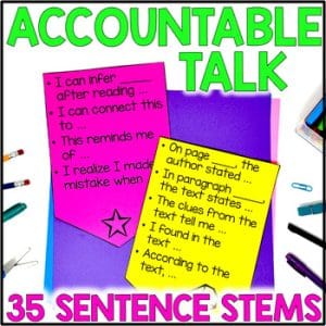 Accountable Talk Posters with Sentence Stems – Back to School ...