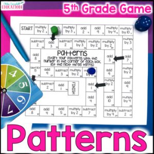 Number Pattern Game – Growing Patterns Activity – 4th and 5th Grade ...