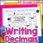 Reading & Writing Decimals Game – Expanded & Word Form 5th Grade Spiral ...