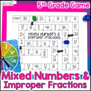 Mixed Numbers and Improper Fractions Game – 4th and 5th Grade Math ...