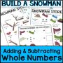 Winter Adding & Subtracting Whole Numbers – Build A Snowman Math Money ...