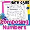 Place Value Composing 2 & 3 Digit Numbers Math Board Game 3rd Grade ...