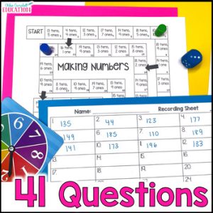 Place Value Composing 2 & 3 Digit Numbers Math Board Game 3rd Grade ...