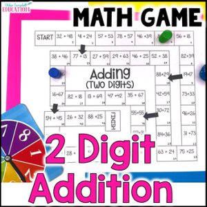 2 Digit Addition with Regrouping Game – Adding 2 Digit Numbers Math ...