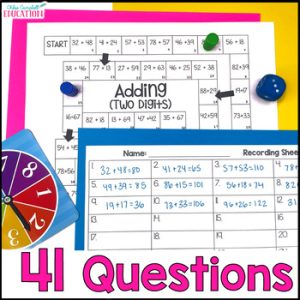 2 Digit Addition with Regrouping Game - Adding 2 Digit Numbers Math ...