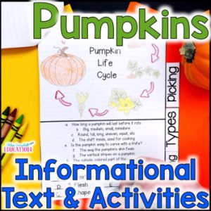 Pumpkin Reading Comprehension & Questions Life Cycle Sequence Flip Book ...