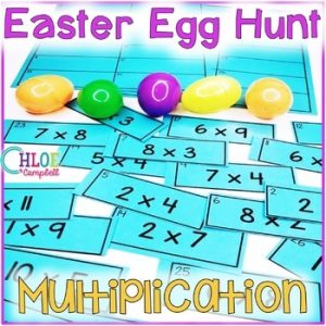 Easter Math Game – Multiplication Facts Practice – Easter Egg Hunt