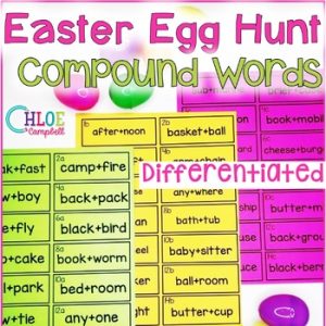 Reading Easter Egg Hunt Compound Words Practice Differentiated Activity ...