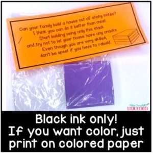 Send Home Family Project Easy STEM Activities – STEM Challenges in a ...