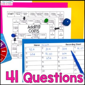 Counting and Adding Coins Game Identifying Coins Worksheet for 2nd ...