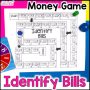 Identify the Bills and Value Money Game 2nd & 3rd Grade Money Practice ...