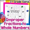 3rd Grade Whole Number as Fraction Game Fractions Greater Than 1 Review ...