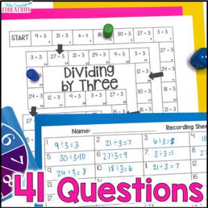 Division Fact Fluency Intervention Game Divisor & Quotients of 3 3rd ...